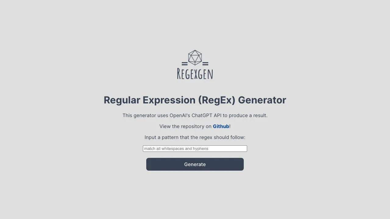 RegEx Generator - BestofAI RegEx Generator - BestofAI